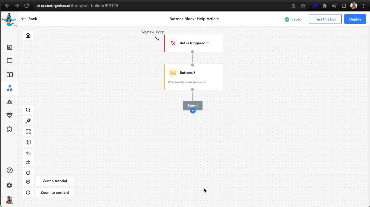 Action Block: Buttons - i-genie.co.uk