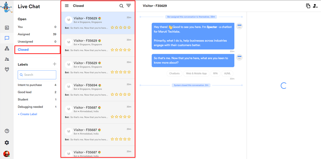 Kind of conversation status - i-genie.co.uk
