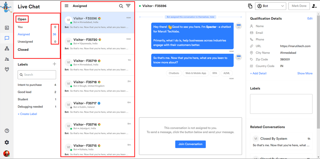 Kind of conversation status - i-genie.co.uk